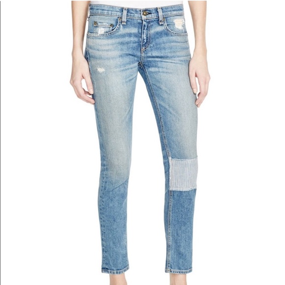 rag & bone | Jeans | Rag Bone Ludlow Tomboy Patched Jeans | Poshmark